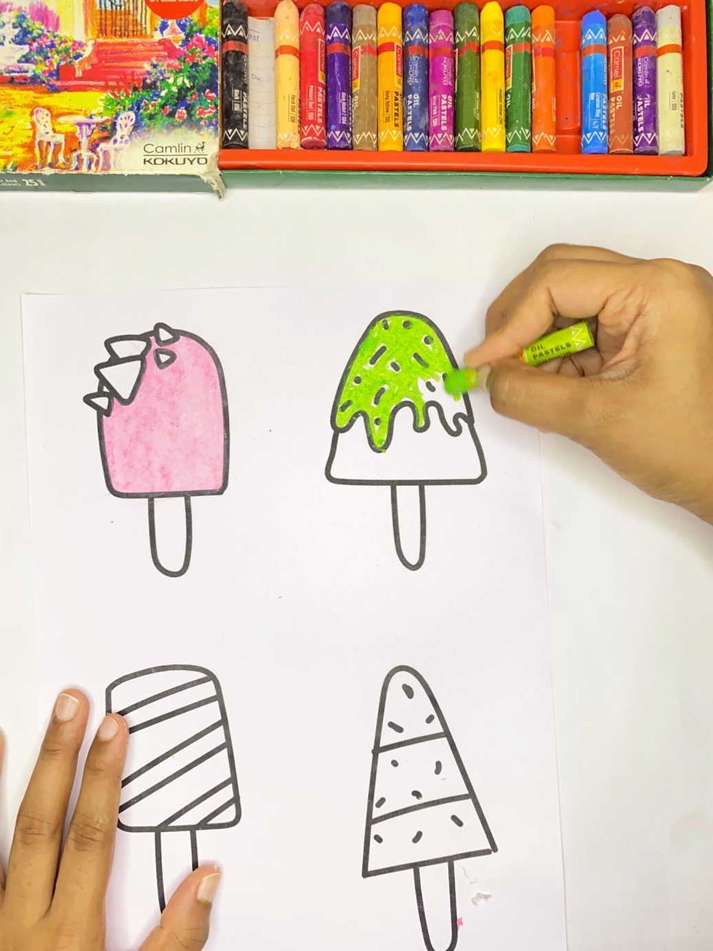 Easy summer craft for preschoolers (ice cream popsicle craft with free ...