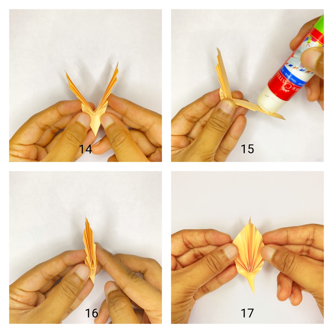 How to make paper leaves step-by-step - The Purple Yarn