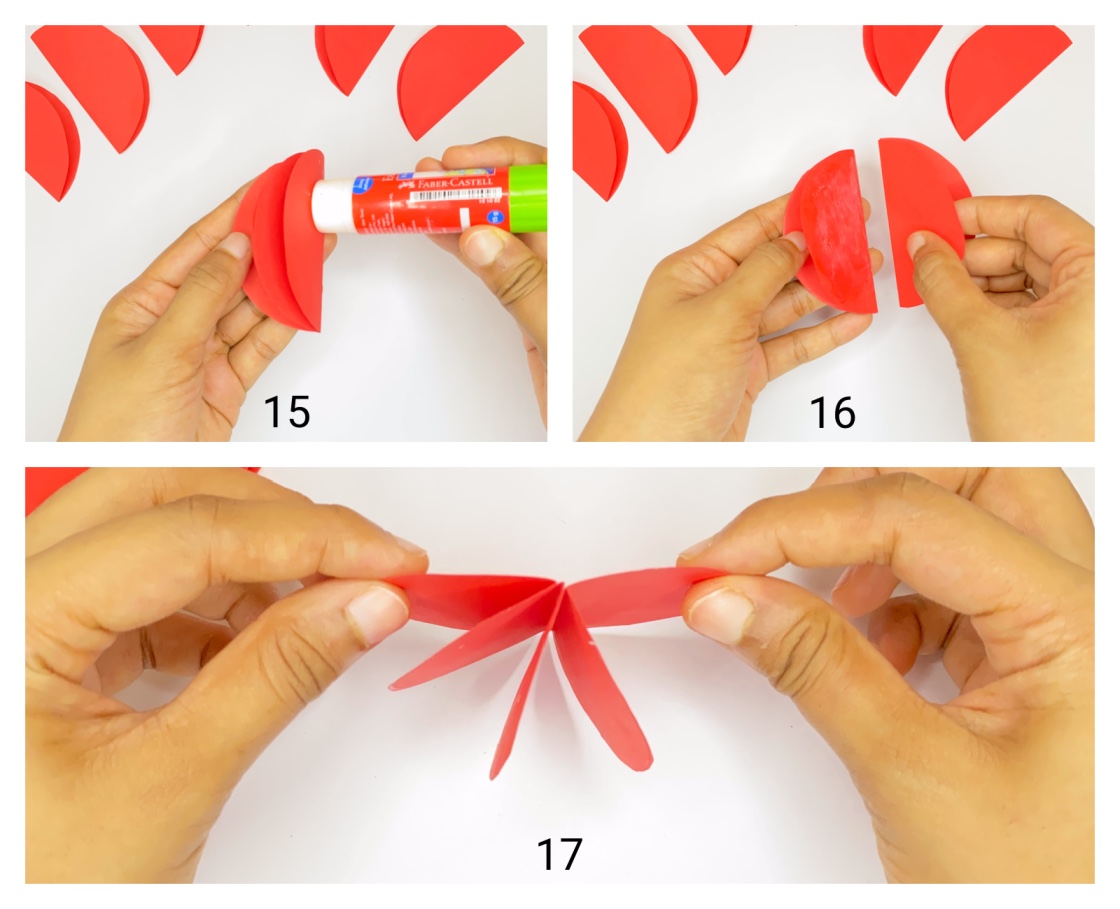 How to make an easy 3D paper apple step-by-step