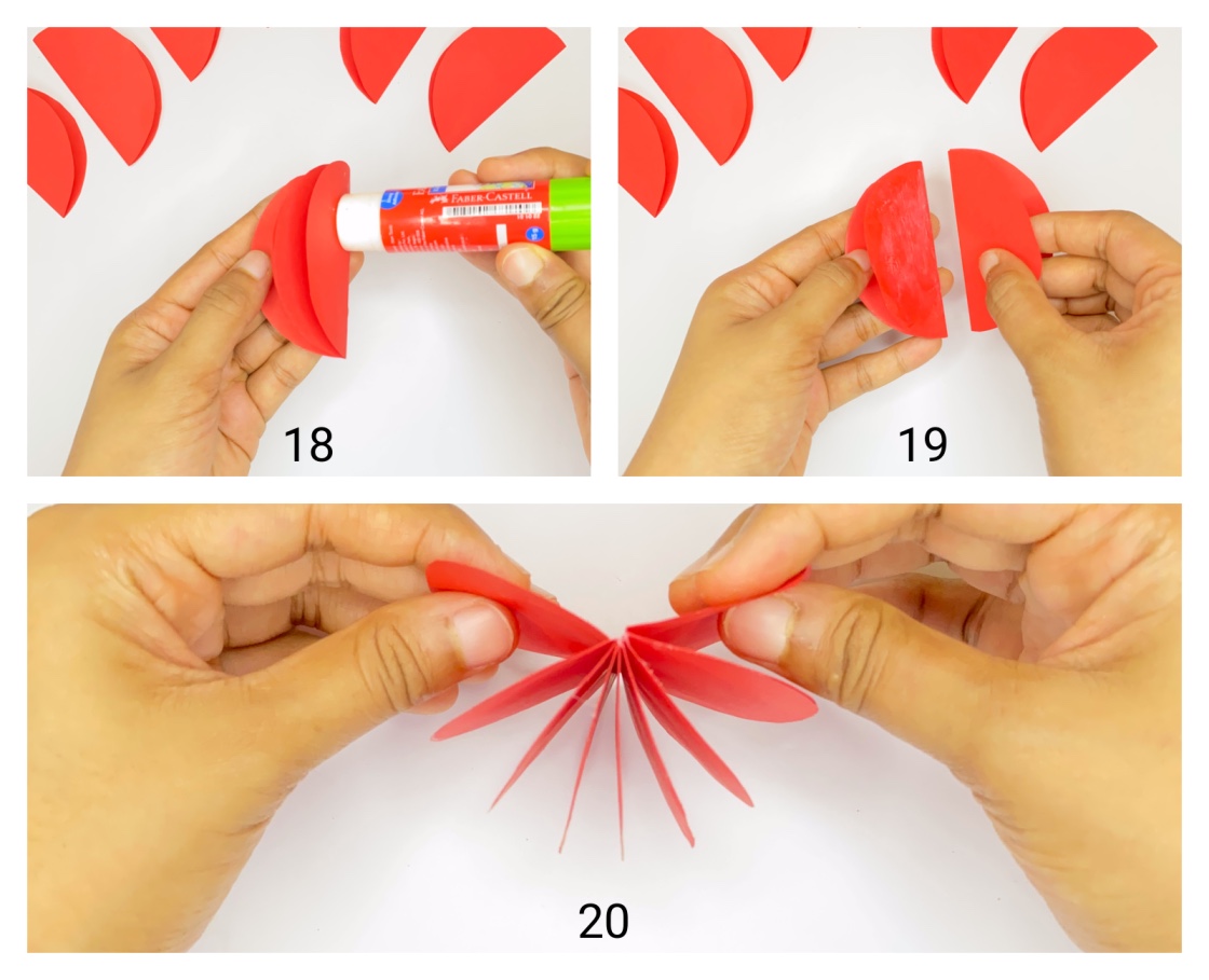 How to make an easy 3D paper apple step-by-step