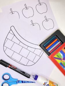 Fall apple picking craft for kids (with free printable template) - The ...