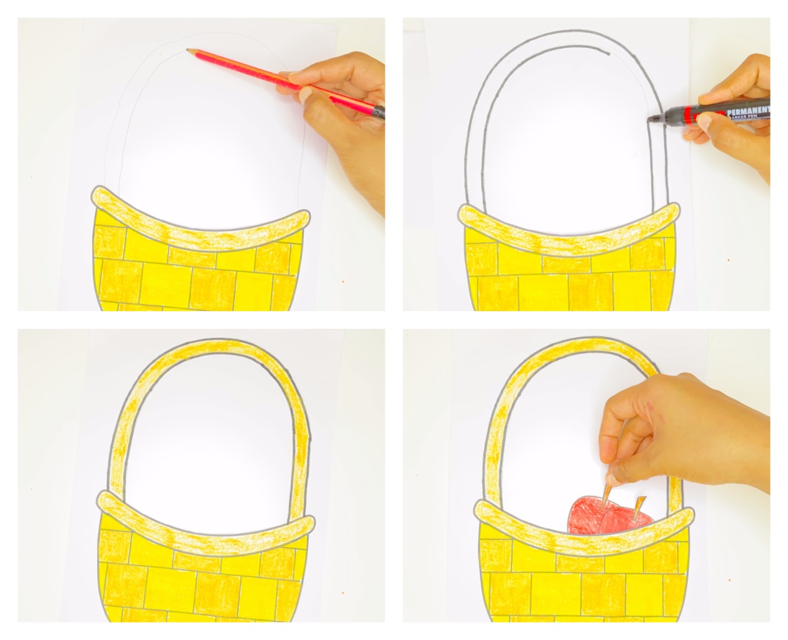 Fall apple picking craft for kids (with free printable template) - The ...