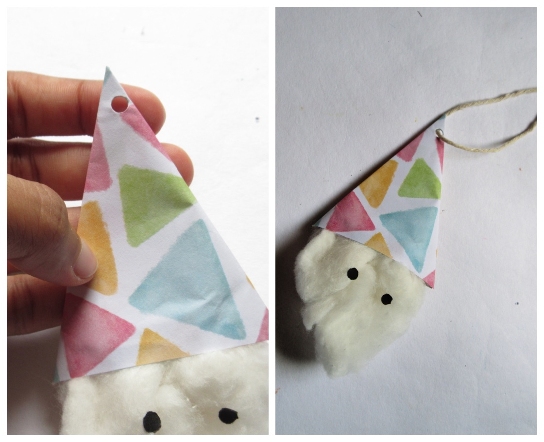 Santa Claus ornament craft for kids - The Purple Yarn