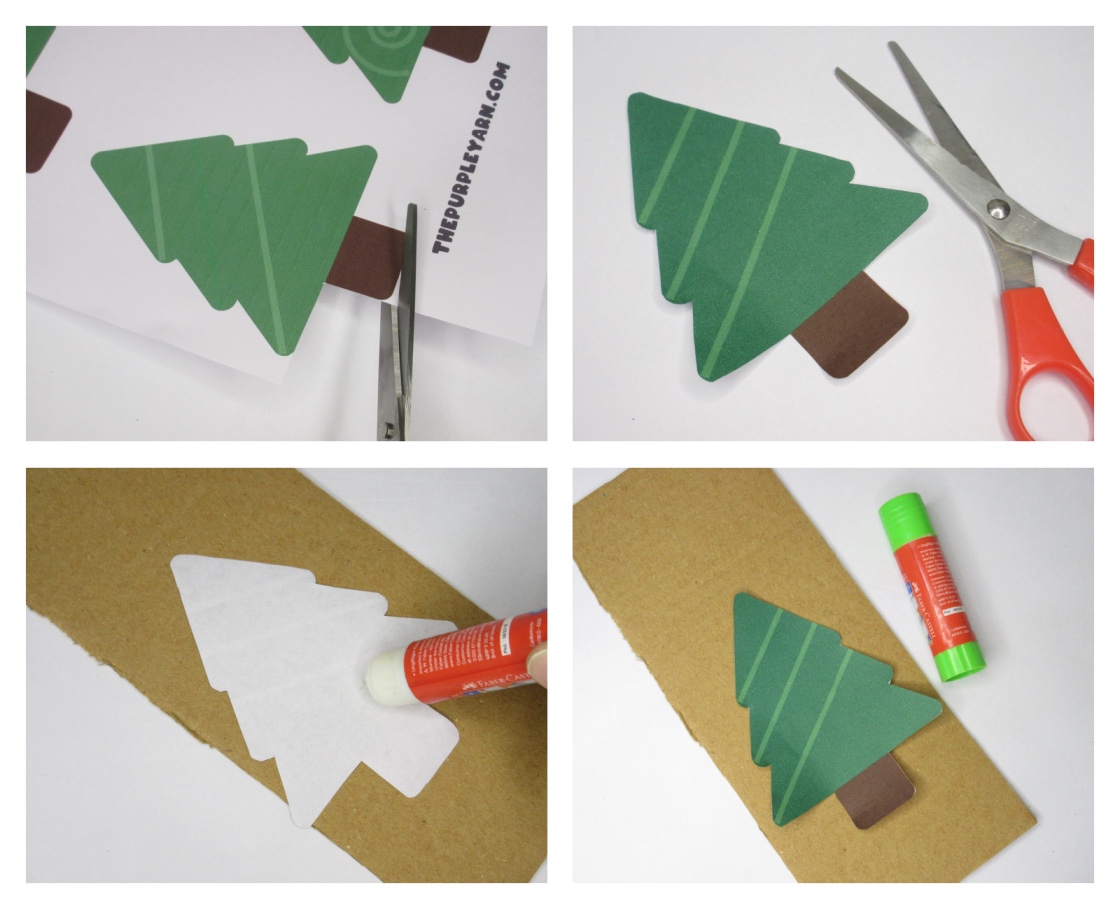 Cute christmas tree craft using cardboard (with free template) - The ...