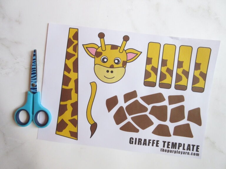 Paper plate giraffe craft for kids (with free giraffe template) - The ...