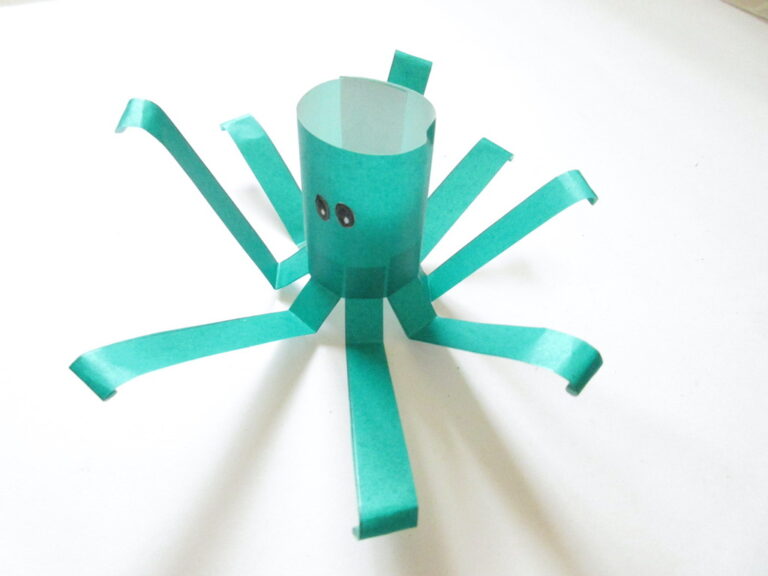 Paper octopus craft for preschoolers (step-by-step tutorial) - The ...