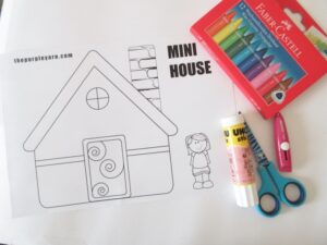 Simple paper house Coloring activity for kindergarteners (with free ...