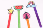 Easy bookmark idea with Popsicle stick for kids(Step-by-step pictures ...