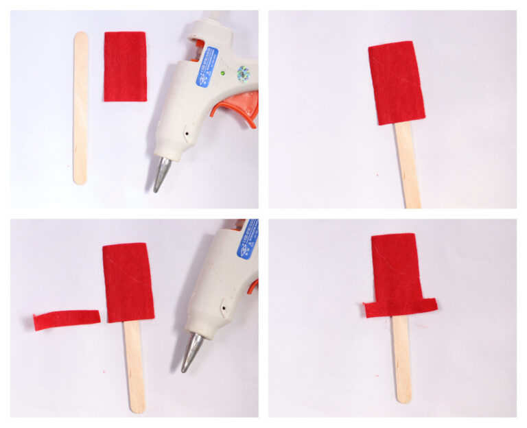 Easy cat in the hat craft Idea with popsicle stick - The Purple Yarn