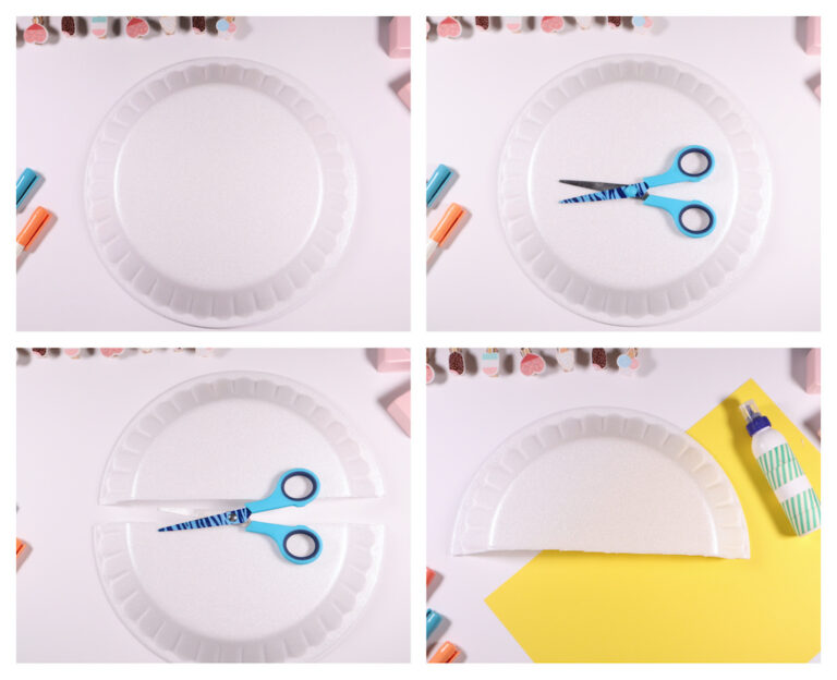 Back to school paper plate bus craft idea - The Purple Yarn