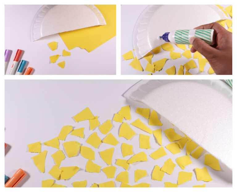 Back to school paper plate bus craft idea - The Purple Yarn