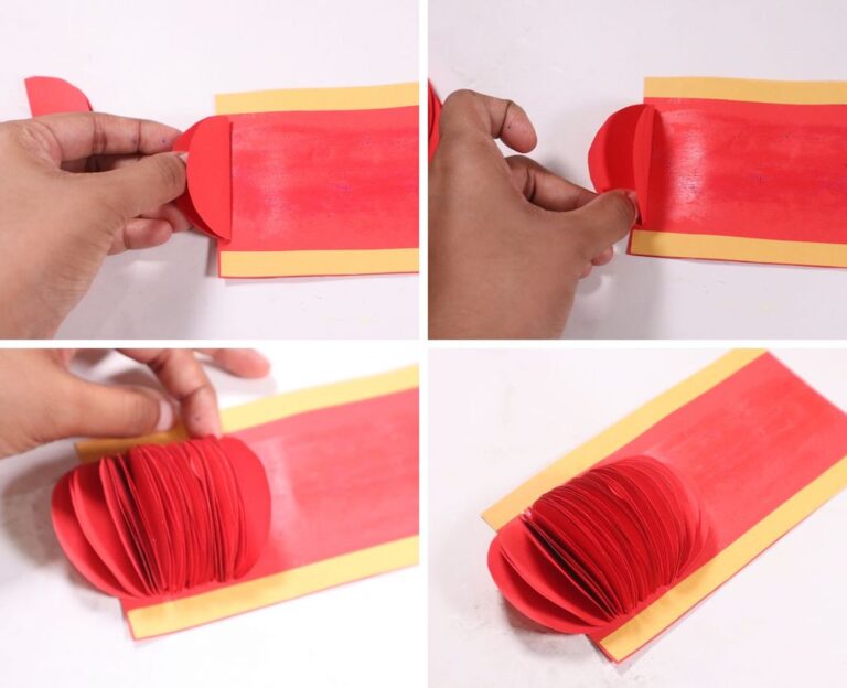 How to make a simple Red Chinese Paper Lantern at home - The Purple Yarn