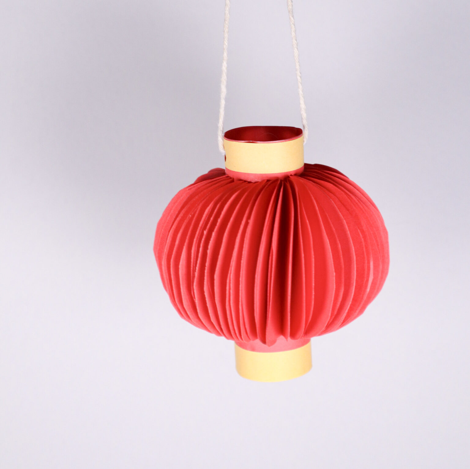 How to make a simple Red Chinese Paper Lantern at home - The Purple Yarn