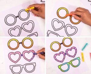 Printable sunglasses craft for kids (with free template) - The Purple Yarn