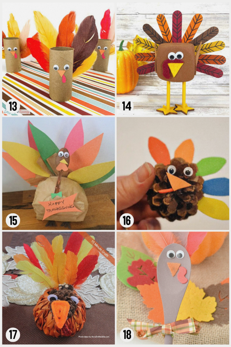 62 Fun Thanksgiving Crafts for Kids(DIY & Printables) - The Purple Yarn
