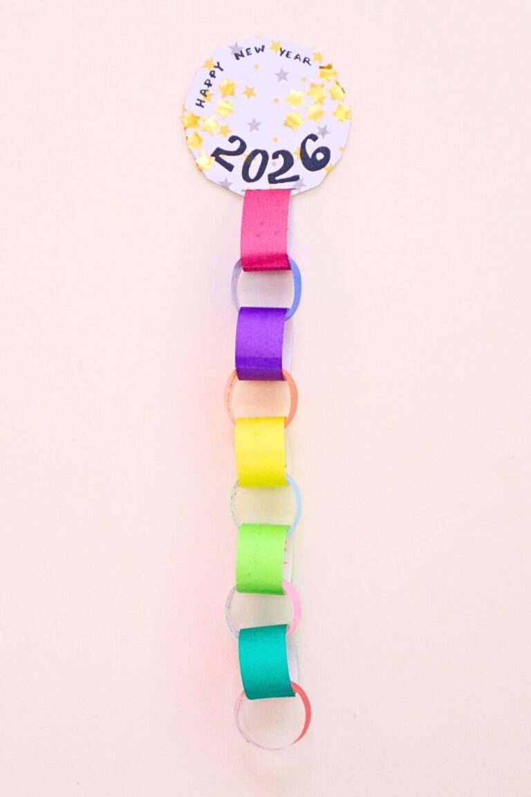 New Year's Countdown Craft for Kids - The Purple Yarn