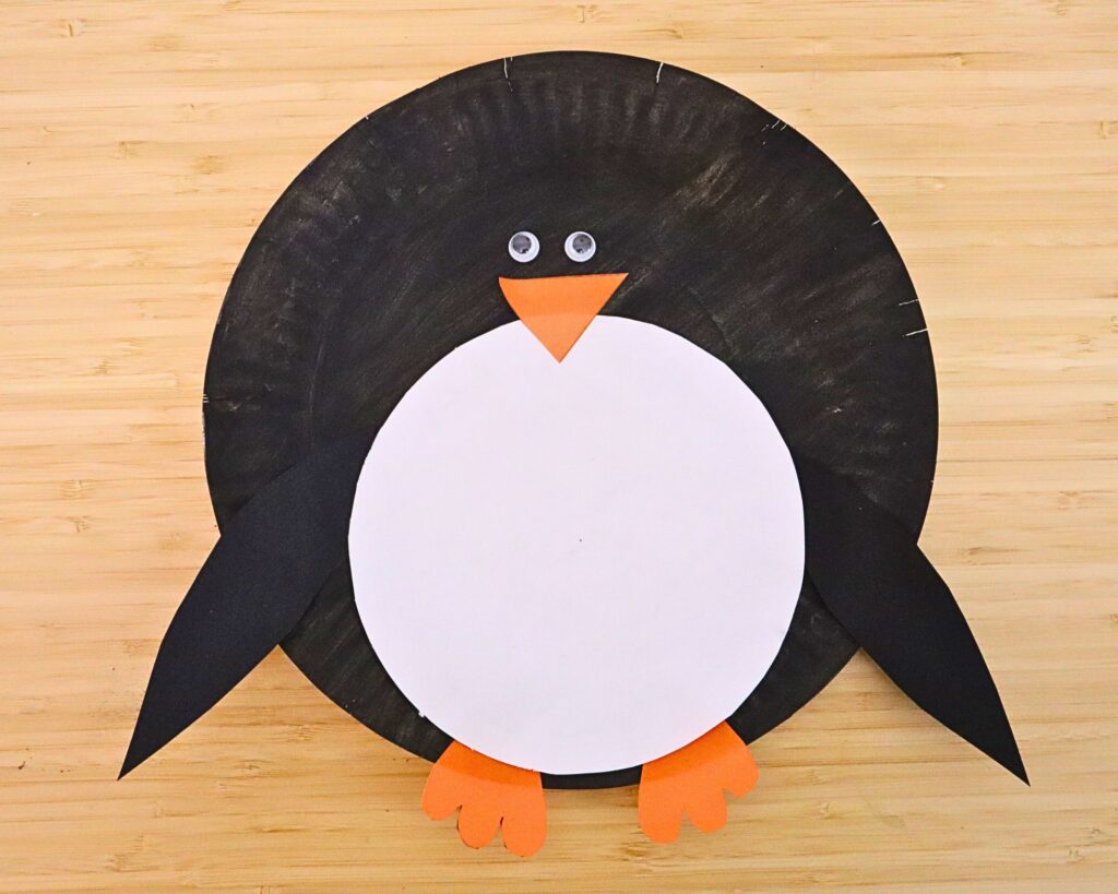 Paper Plate Penguin Craft (Easy Winter Craft for Kids) - The Purple Yarn