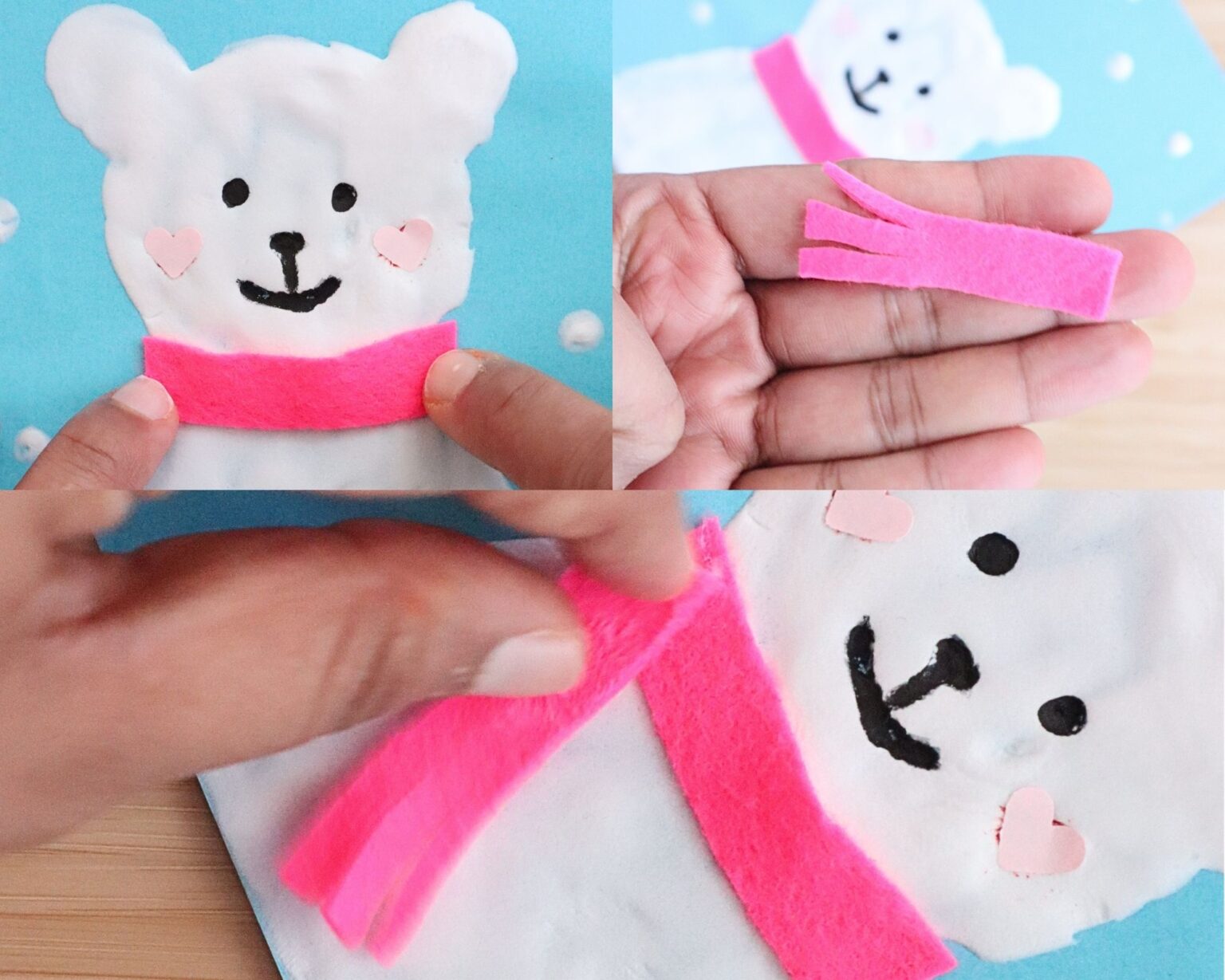 Puffy Paint Polar Bear Craft (Winter Craft for Kids) - The Purple Yarn