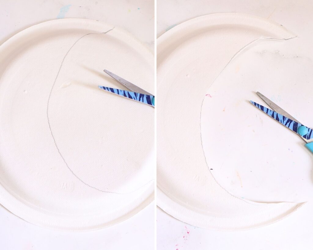 Paper Plate Crescent Moon & Star (Ramadan Craft) - The Purple Yarn